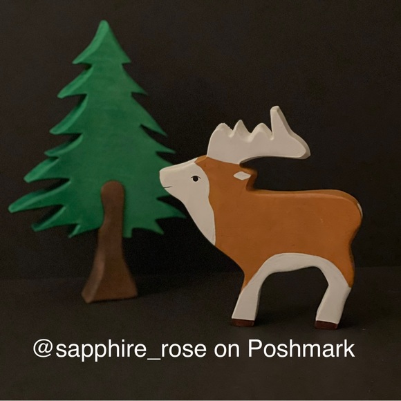 @sapphire_rose | Toys | Woodland Waldorf Insp Wooden Buck Elk Puzzle ...
